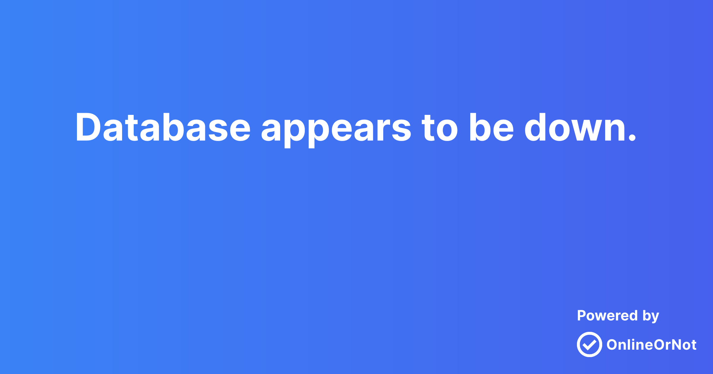 Database appears to be down. | Casterlabs Status