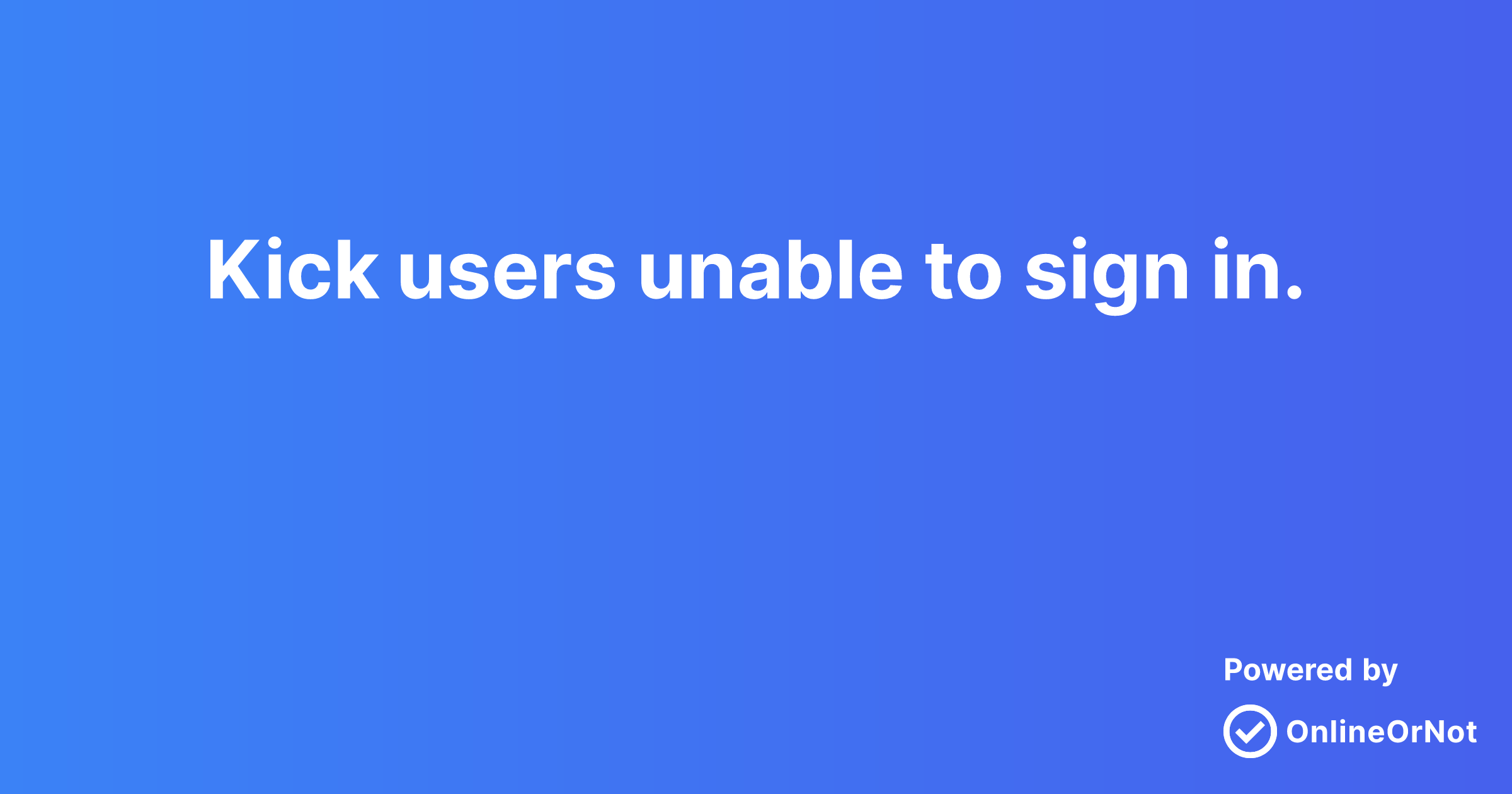 Kick users unable to sign in. | Casterlabs Status